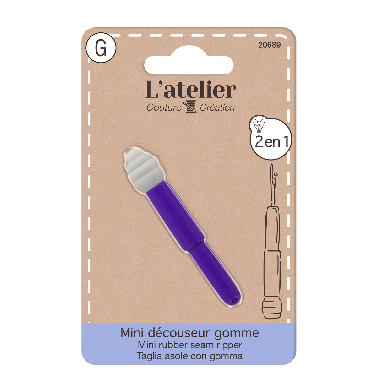 Mini rubber seam ripper – atelier.couture.creation